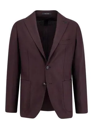 Tagliatore Singlebreasted Virgin Wool Blazer - Brown