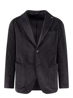 Tagliatore Singlebreasted Corduroy Blazer - Grey