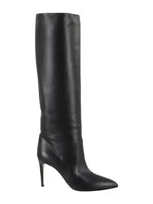 Paris Texas Leather Pointed-toe Knee-high Stiletto Boots - Black