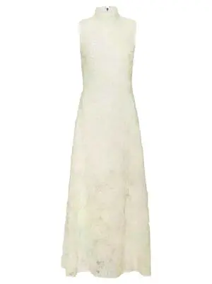 ROTATE BY BIRGER CHRISTENSEN Floral Embroidered Maxi Dress White