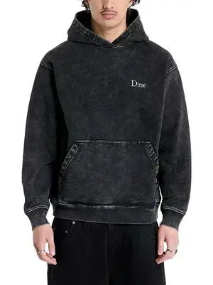 DIME Logo-embroidered Hoodie - Black