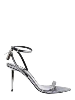 TOM FORD Metallic Heeled Sandals - Silver