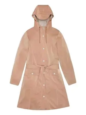 Rains Hooded Trench Coat - Pink