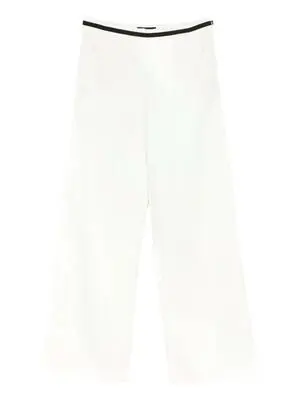 Maje Wide-leg Pants - Neutrals