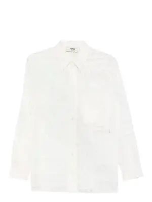 FENDI Lace-Panel Shirt