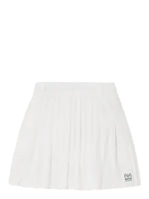 POLO RALPH LAUREN Wimbledon Pleated Printed Stretch Tennis Skirt