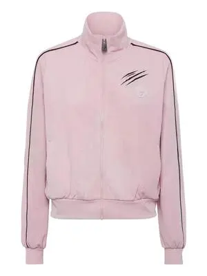 PLEIN SPORT Logo-patch Zip-up Jacket - Pink