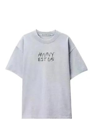 Alexander Wang Logo-print T-shirt - Grey