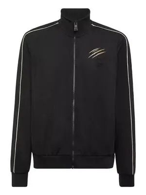 PLEIN SPORT Zip-up Bomber Jacket - Black