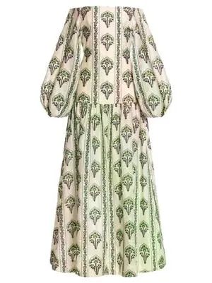 AGUA BENDITA Senlis Moriche Floral Tiered Dress
