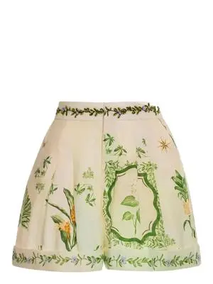 Agua Bendita Rommy Wild Pleated Shorts - White