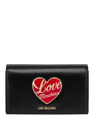 Moschino Heart-appliqué Clutch Bag - Black