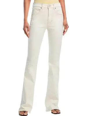 Veronica Beard Beverly High-rise Skinny Flare Jeans - Ecru