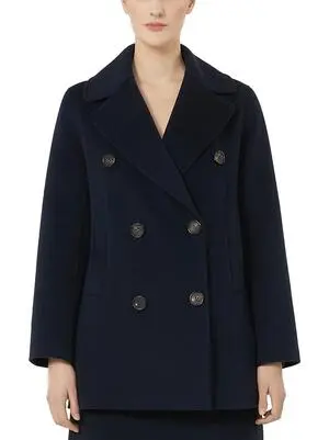 Max Mara Caban Pea Coat - Midnightbl