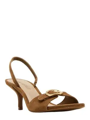 Steve Madden Henrietta Slingback Sandals - Cognac Suede