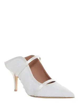 MALONE SOULIERS Maureen Pointed Mules - White/white