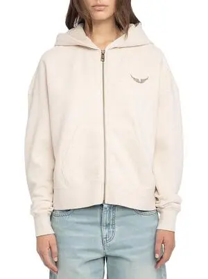 Zadig&Voltaire Mia Zip Concert Sweatshirt - Light Sugar