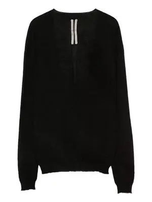Rick Owens V-neck Pullover - Black