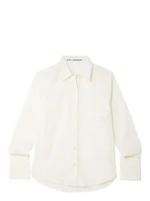 Alix Of Bohemia Ondine Cotton-gauze Shirt - Neutrals