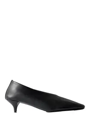 ST. AGNI Soft Glove Leather Pumps - Black