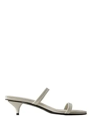 ST. AGNI Leather Strappy Sandals - Neutrals