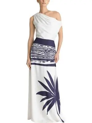 DIARRABLU Alba Off-shoulder Maxi Dress - Maja Navy