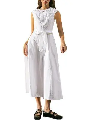 FREEMARKET Sleeveless Tie Waist Maxi Dress - White