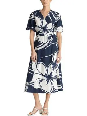 DIARRABLU Kyra Wrap Dress - Sora Navy
