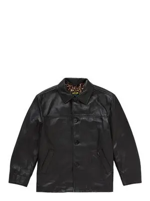 Supreme Schott Leather Car Coat - Black