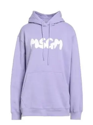 MSGM Cotton French Terry Sweatshirt - Purple