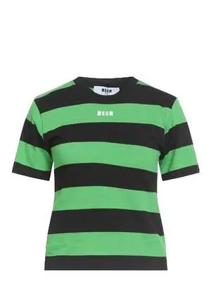 MSGM Cotton Jersey Striped T-shirt - Green