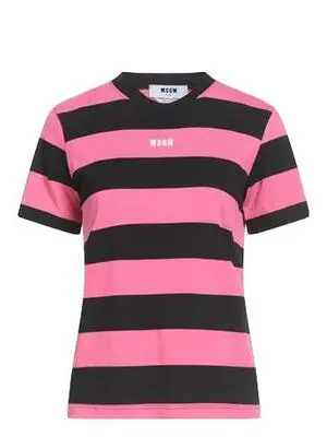 MSGM Striped Printed T-shirt - Pink