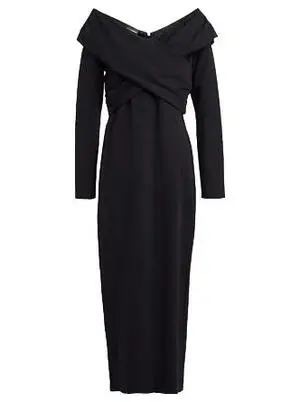 Emporio Armani Viscose Blend Maxi Dress - Black