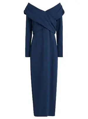 Emporio Armani Viscose Blend Maxi Dress - Blue
