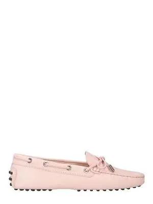 TOD'S TOD'S Burgundy Leather Driving Loafers Pink