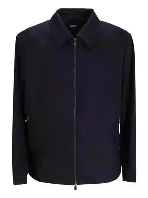 BOSS Virgin-wool Jacket - Blue