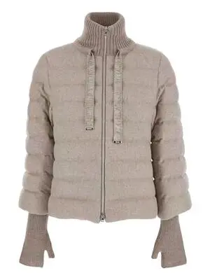 Herno Quilted High-neck Jacket - Grey