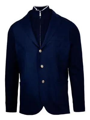 Eleventy Blazer - Blue, Light Gray
