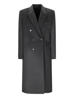 LARDINI Double-breasted Wool Coat - Grey