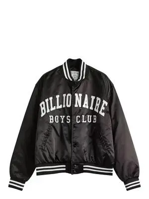 BILLIONAIRE BOYS CLUB Varsity Satin Jacket - Black