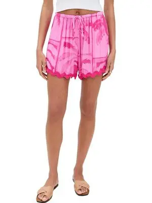 SEVEN WONDERS Caterina Palm Print Shorts - Arlo Pink
