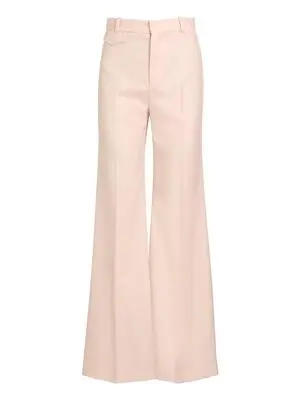 Chloé Flared-leg Wool Trousers - Pink