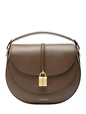 DEMELLIER The Siena Grained Leather Saddle Bag - Olive
