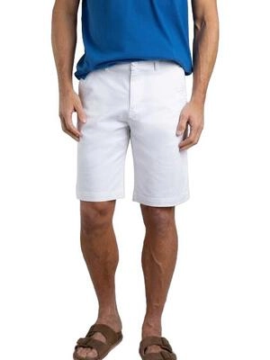 WEIRD FISH Rayburn Flat Front Shorts White