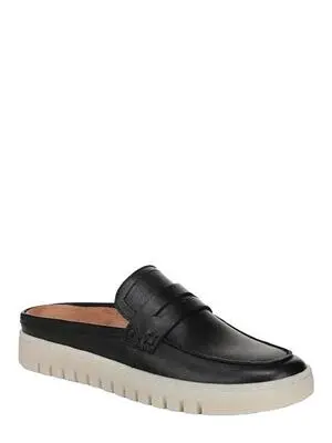 Vionic Uptown Penny Loafer Mule Black Leather