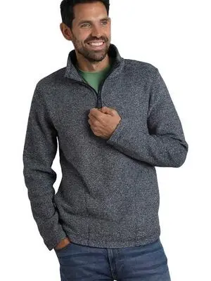 WEIRD FISH Laramie 1/4 Zip Fleece - Navy