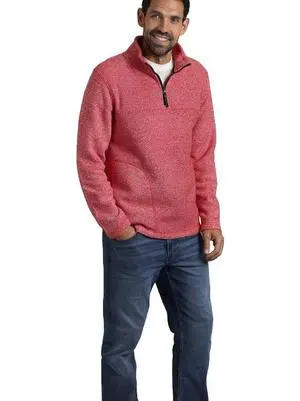 WEIRD FISH Laramie 1/4 Zip Fleece - Tango Red