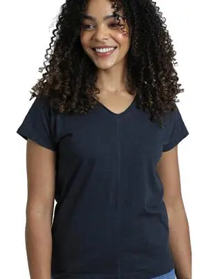 WEIRD FISH Pernille Cutaway T-shirt - Navy