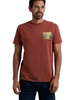 WEIRD FISH Wild Life Back Print Graphic T-shirt - Paprika