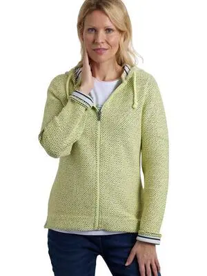 WEIRD FISH Chicoa Full Zip Macaroni Hoodie - Celery